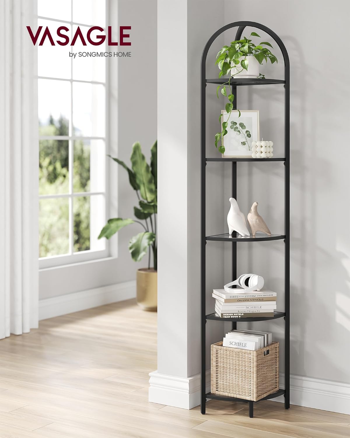 VASAGLE 5-Tier Corner Shelf LGT810B61 – Mall LB