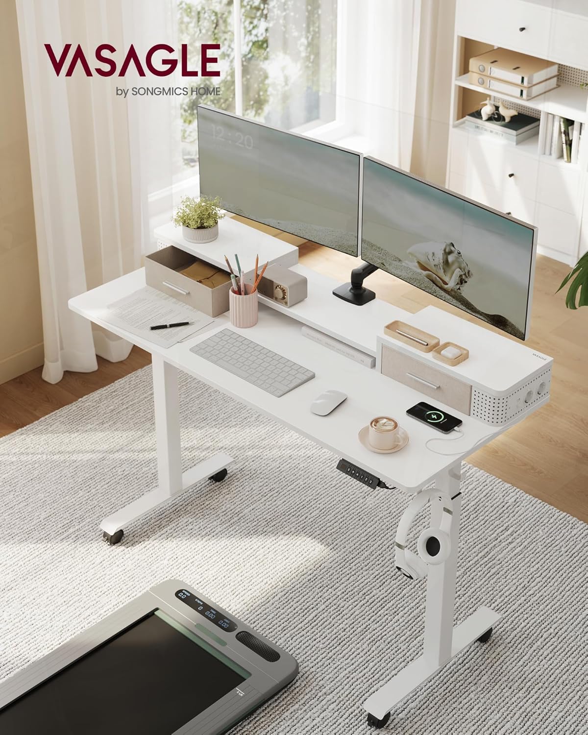 VASAGLE Height-adjustable electric desk LSD184W01 – Mall LB