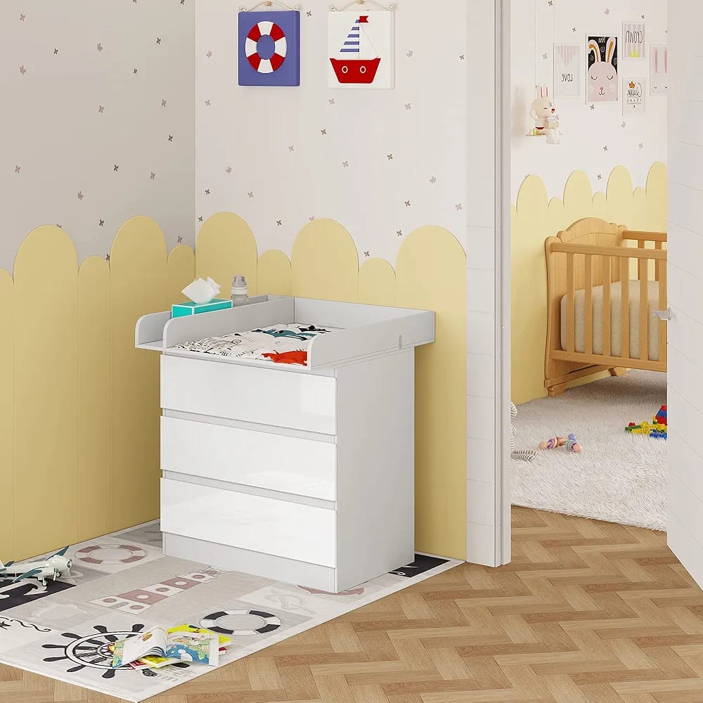 WOLTU Changing Table, Chest of 3 Drawers WT004 – Mall LB